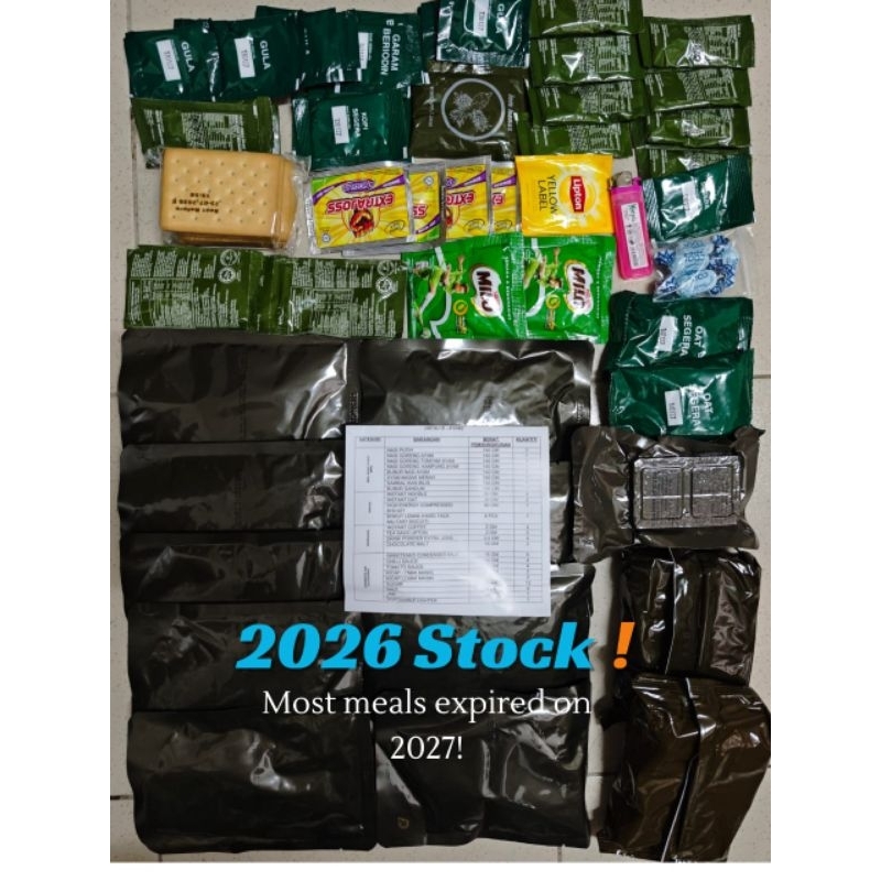 (NEW EXPIRED 2027)MAKANAN CAMPING/ RANGSUM TEMPUR/ MILITARY RATION ...