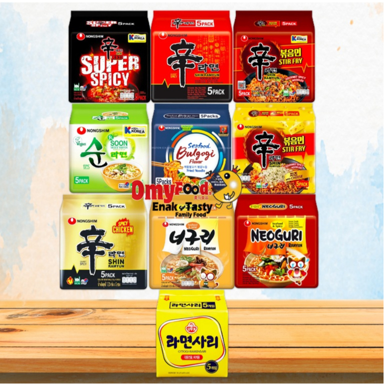 Halal Nongshim Korean Ramen 辛拉面 Seafood Bulgogi/Ottogi Ramessari/Shin ...