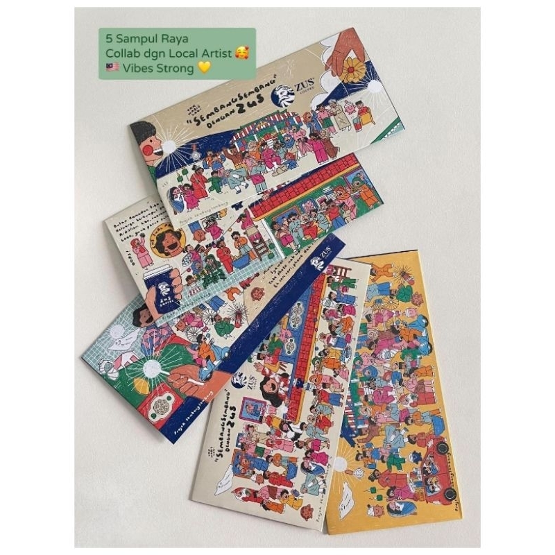 Authentic 2025 Zus Coffee Sampul Raya / Money Packet / Green Packet ...