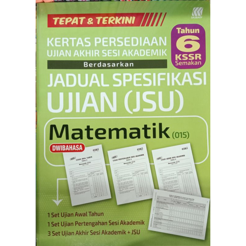 KERTAS PERSEDIAAN UASA BERDASARKAN JADUAL SPESIFIKASI UJIAN (JSU ...