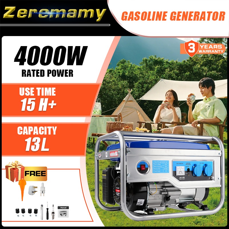 4000W Gasoline 4-Stroke Generator 220V Portable Gasoline Generator Set ...
