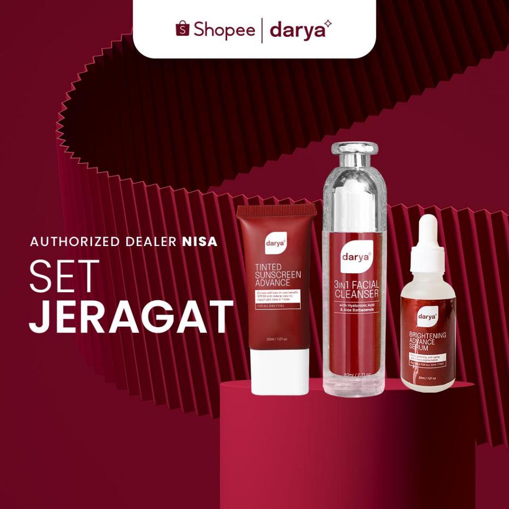 [DARYA HQ] SET JERAGAT PROMO RAYA HAJI (CLEANSER,SERUM,TINTED SUNSCREEN ...