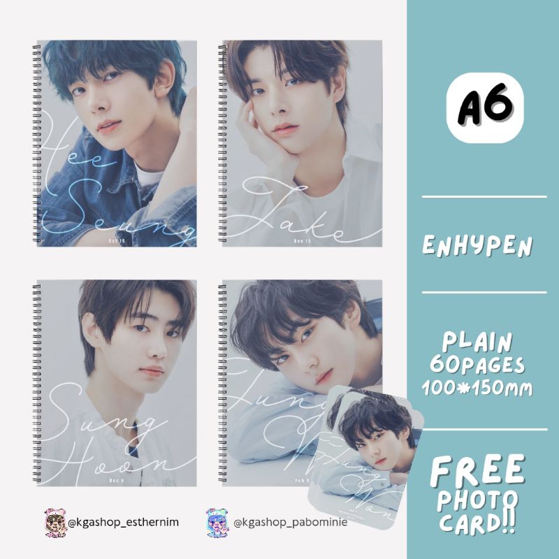 [ENHYPEN] A6 NOTEBOOK BIRTHDAY ENHYPEN NIKI SUNOO JAY JAKE JUNGWON ...