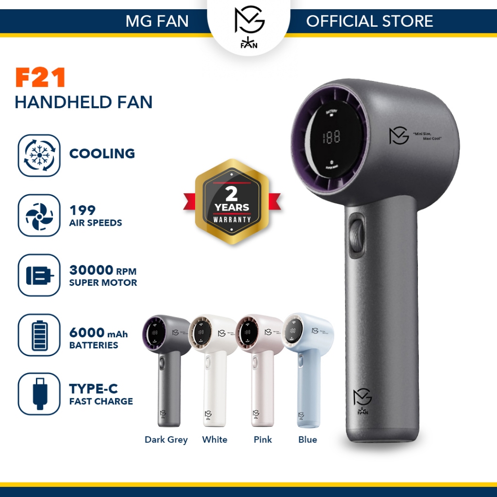 MG F21 Handheld Fan Portable Fan Turbo High Speed Kipas Tangan Mini Fan ...