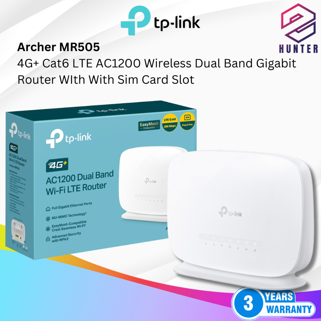 TP Link Archer MR500 / Archer MR505 4G+ Cat6 LTE AC1200 Wireless Dual ...