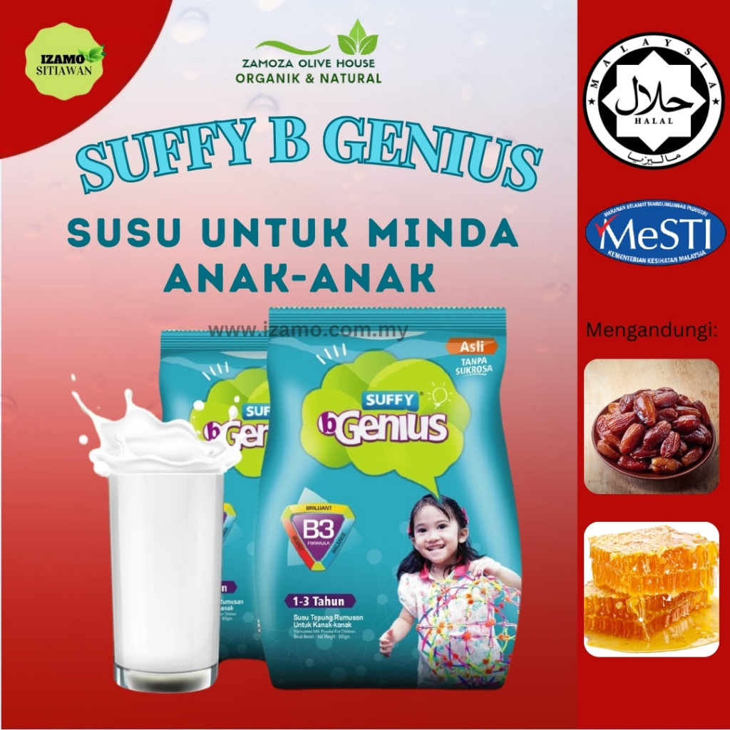 SUSU B GENIUS 900g - Dirumus Dengan DHA, Vitamin Dan Mineral Bagus ...