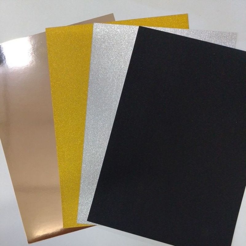A4 Glitter card Gold silver Shining card Glossy mirror card 金葱卡纸 镜面亮光卡 ...