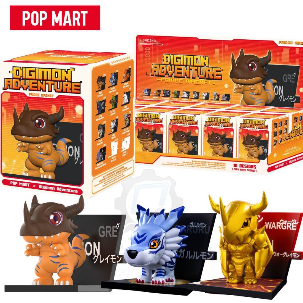 100% POPMART FIGURE Digimon Adventure Fridge Magnet Series Figures ...