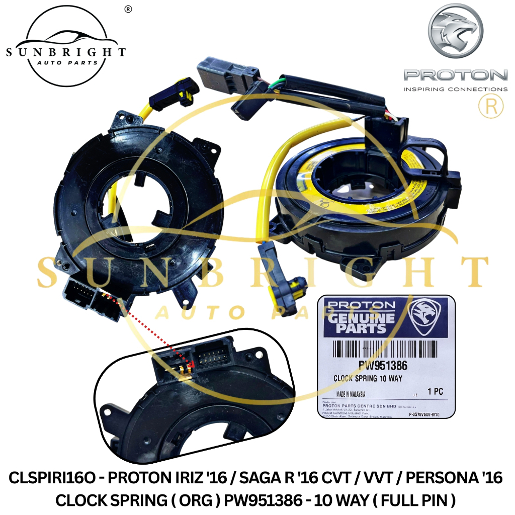 PROTON IRIZ '16 / SAGA R '16 CVT / VVT / PERSONA '16 CLOCK SPRING ( ORG ...