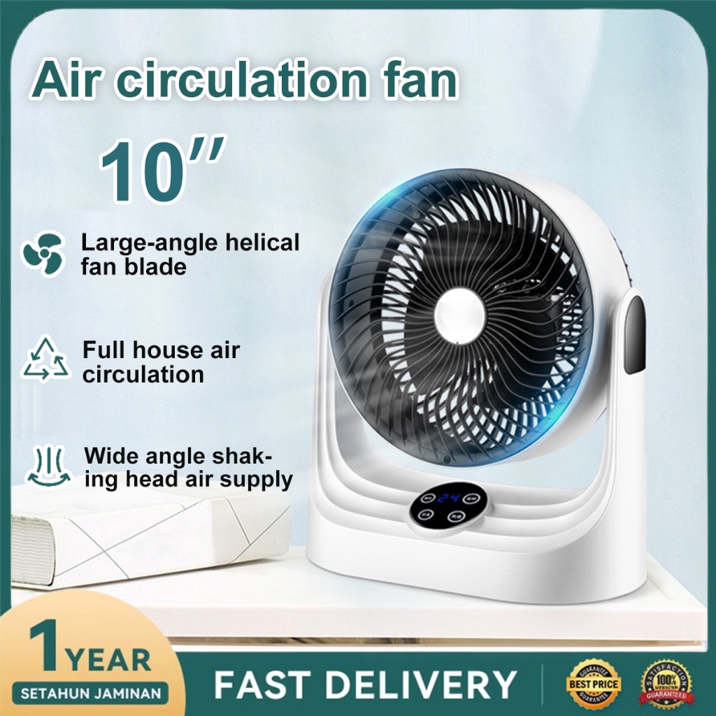 10 Inch Air Circulating Fan 3 Speed Strong Wind Fan Portable Light ...