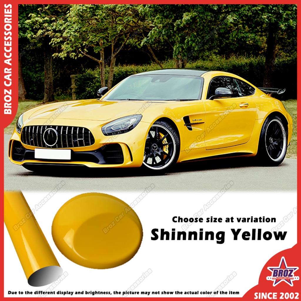 High Quality Shinning Yellow Vinyl Colour Film Sheets Car Kereta ...
