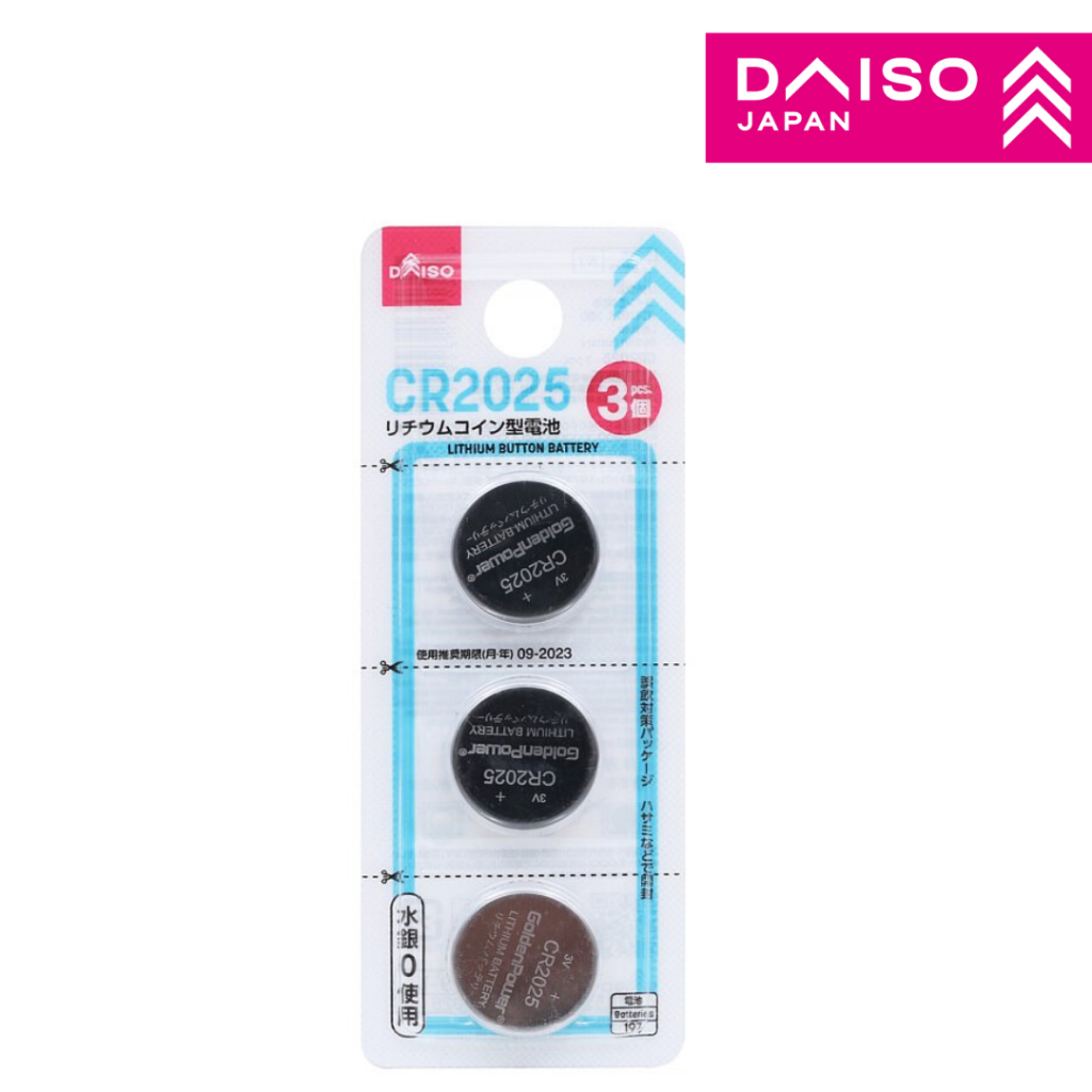 DAISO Lithium Button Battery - 3pcs | Shopee Malaysia