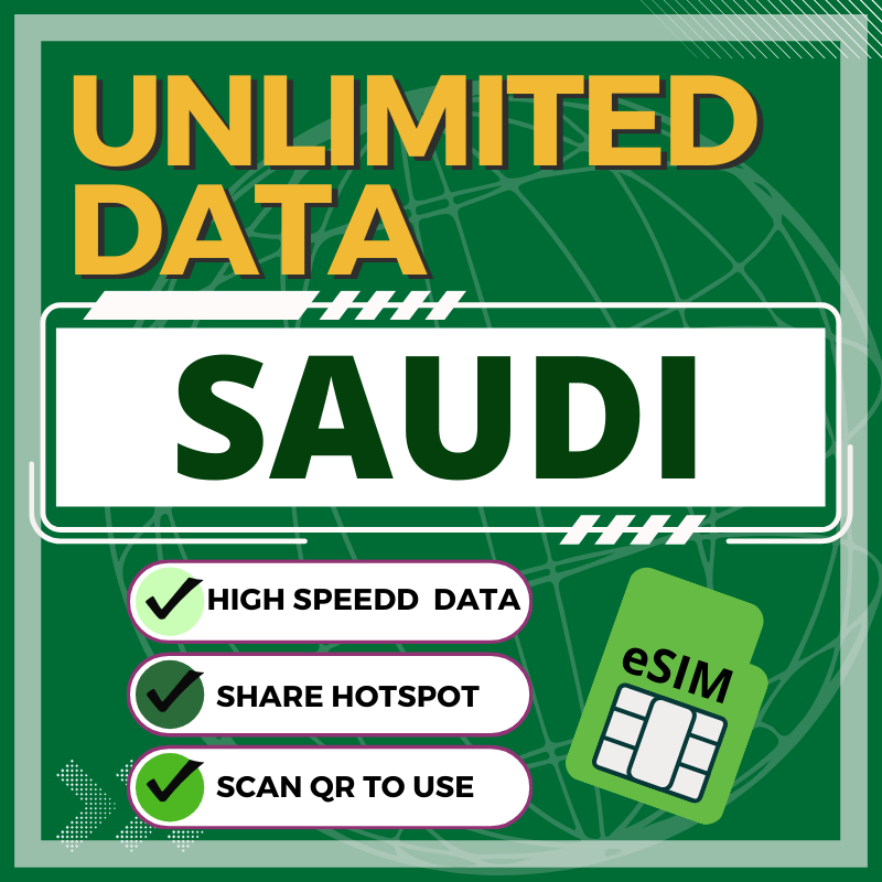 Saudi Arabia eSIM | Saudi esim Umrah Riyadh KSA esim, SAR Hajj ...