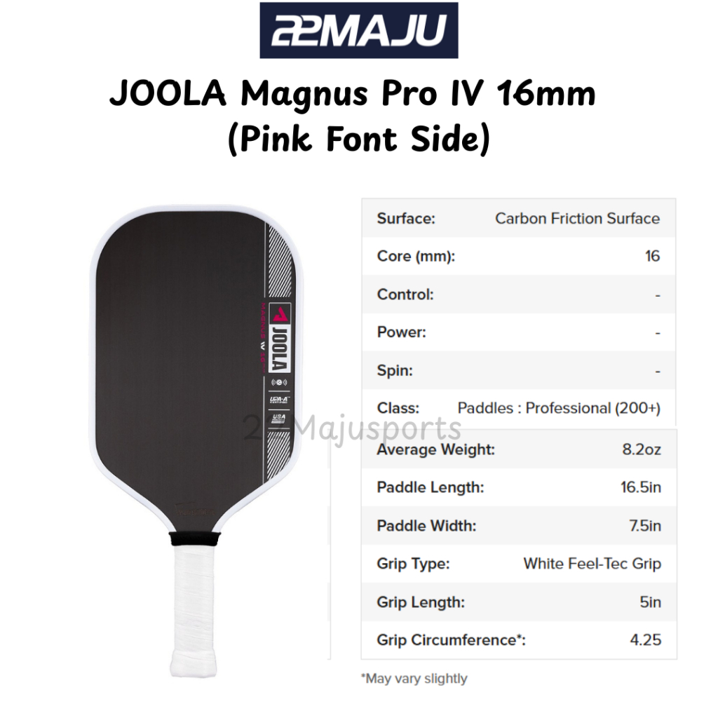 JOOLA Tyson McGuffin Magnus Pro IV 16mm (Pink Font Side) | Shopee Malaysia