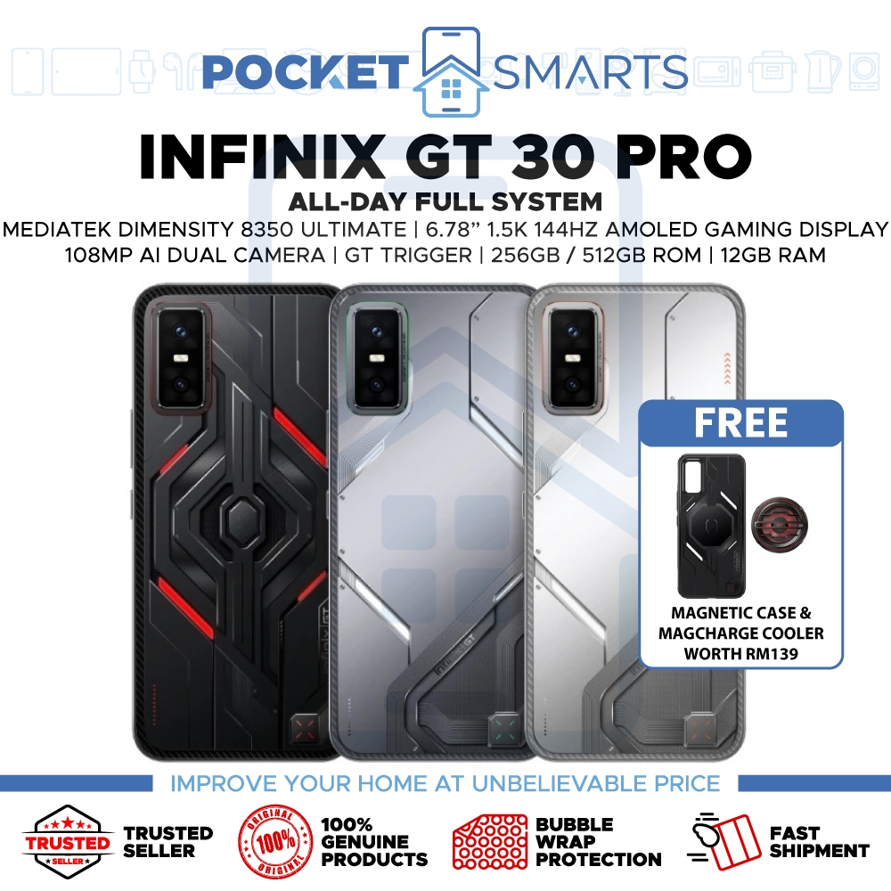 [Malaysia Set] Infinix GT 30 Pro 5G (256GB ROM | 12GB RAM) 1 Year ...