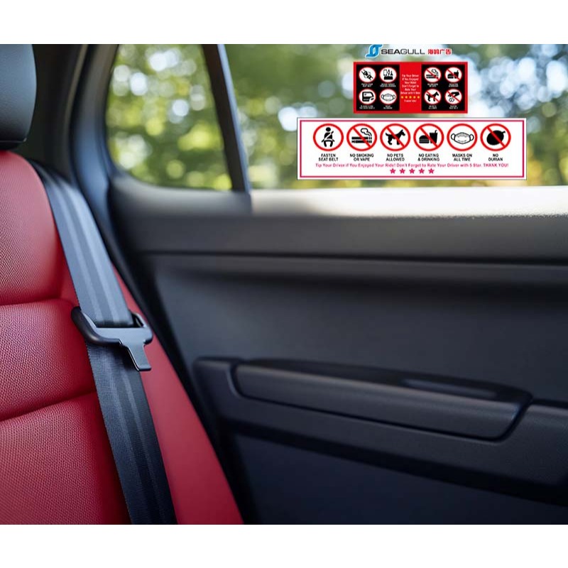 E-hailing Car Sticker E Hailing Sticker Grab Maxim No Smoking No Pet No ...