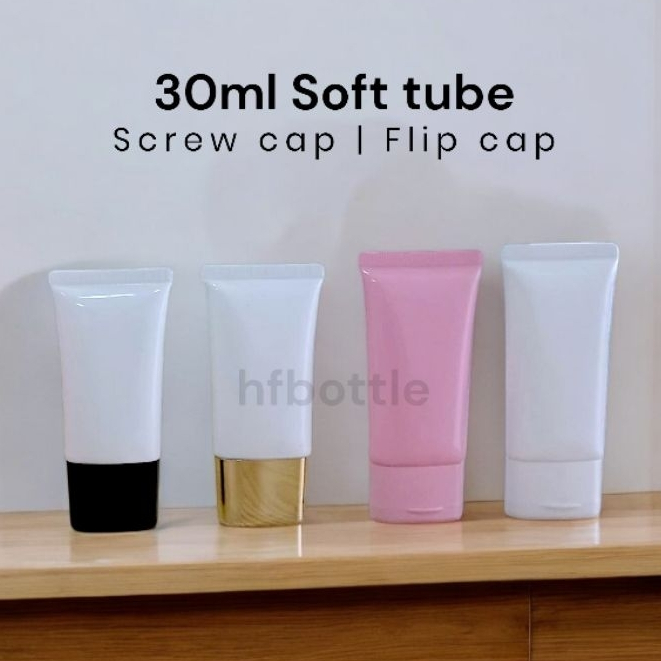 30ML EMPTY SOFT TUBE PINK WHITE FLIP CAP | Shopee Malaysia