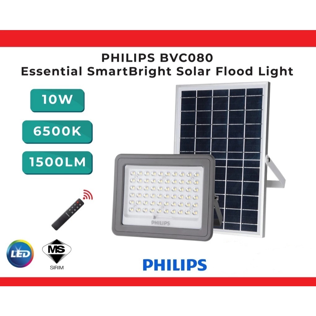 Philips LED Outdoor Solar Flood Light | Remote | IP65 Weatherproof ...