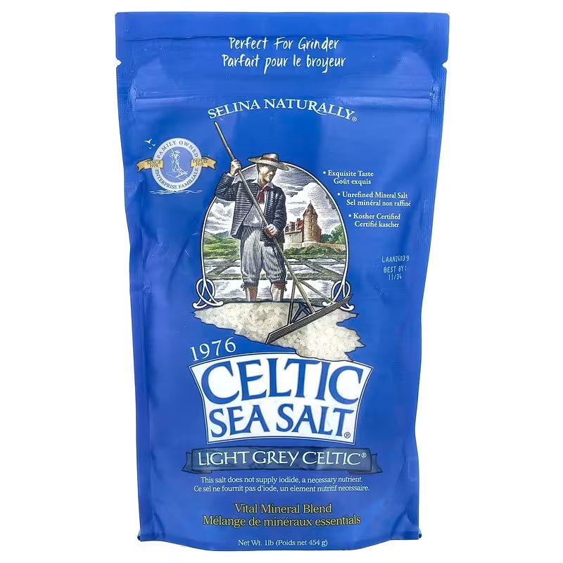 Celtic Sea Salt, Light Grey Celtic, Vital Mineral Blend, 1 lb (454 g ...