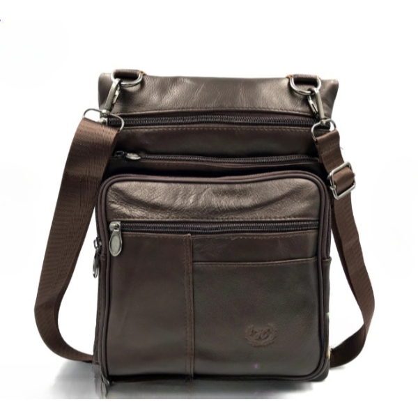 Beg Kulit Lembu Beg Sandang Nipis Lelaki Cowhide Leather Sling Bag Men ...
