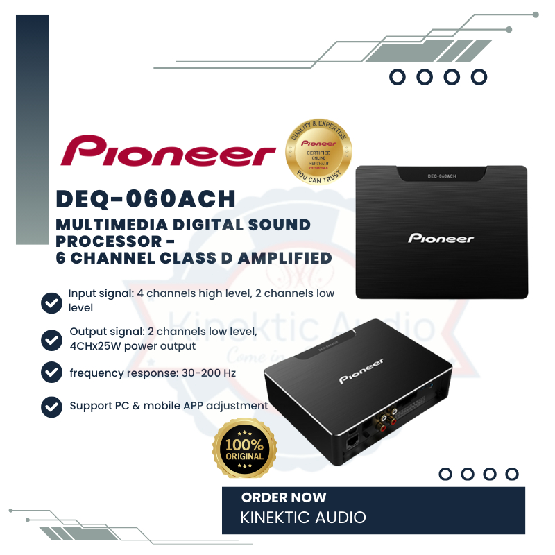 Pioneer DSP - 6 channel car audio DSP Deq-060ACH-EC/Car DSP/Multimedia ...
