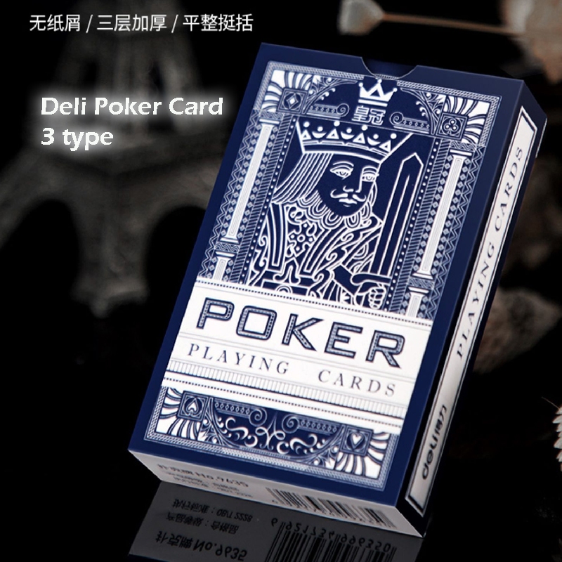 🔥Ready Stock🔥DELI Poker Card Games Playing 54sheets 2Joker Blue Core ...