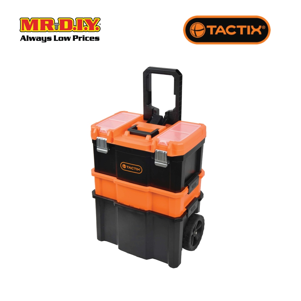 TACTIX Modular 3-in-1 Rolling Toolbox (L50cm x W32cm x H66cm) | Shopee ...