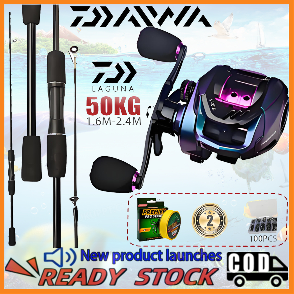DAIWA Casting Set Murah Pancing Set Reel bc Corbon Rod Casting Mesin ...