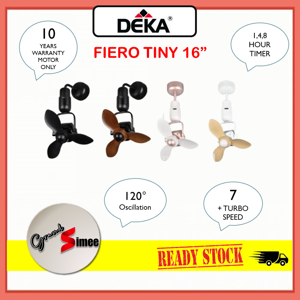 DEKA FIERO TINY 16" Designer Wall Fan 7+TURBO Speed Remote Control ...