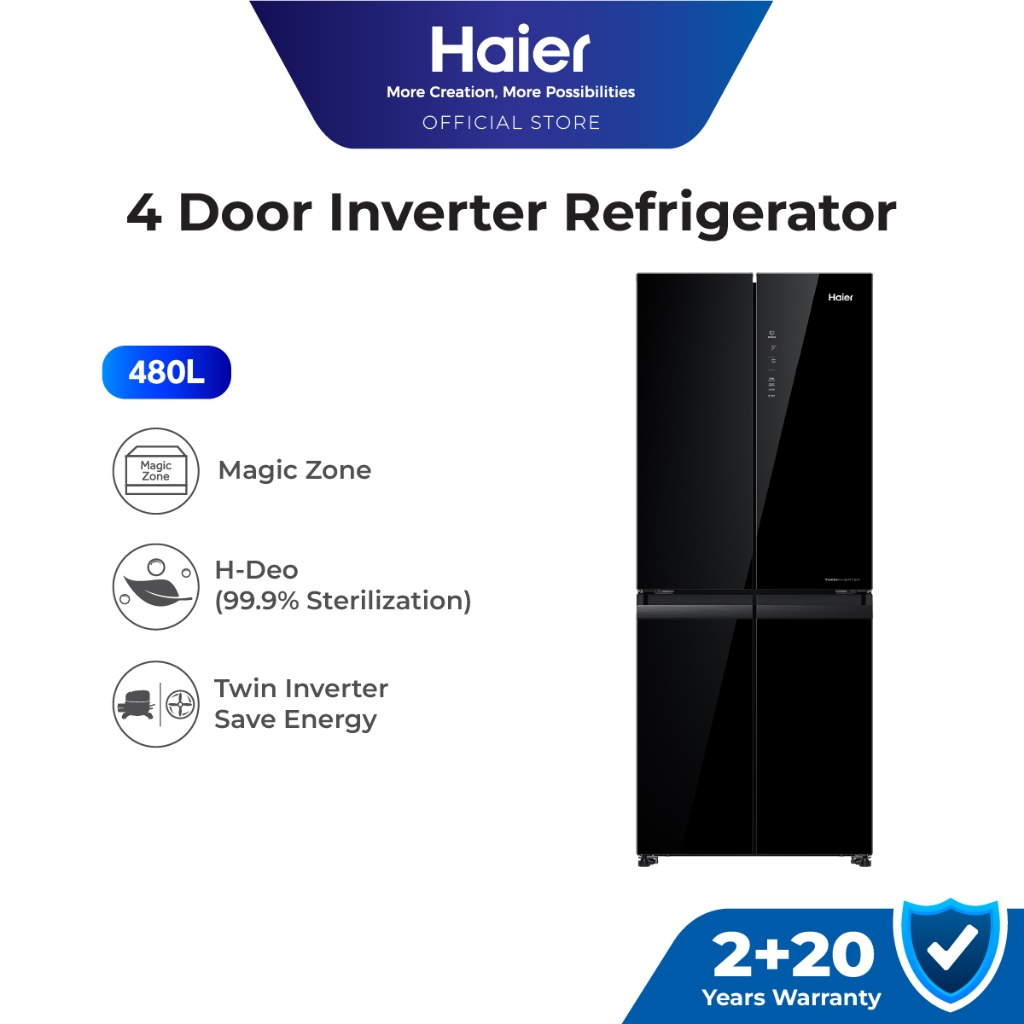 Haier 480L 4-Door Twin Inverter Refrigerator / Fridge / Magic Zone / H ...