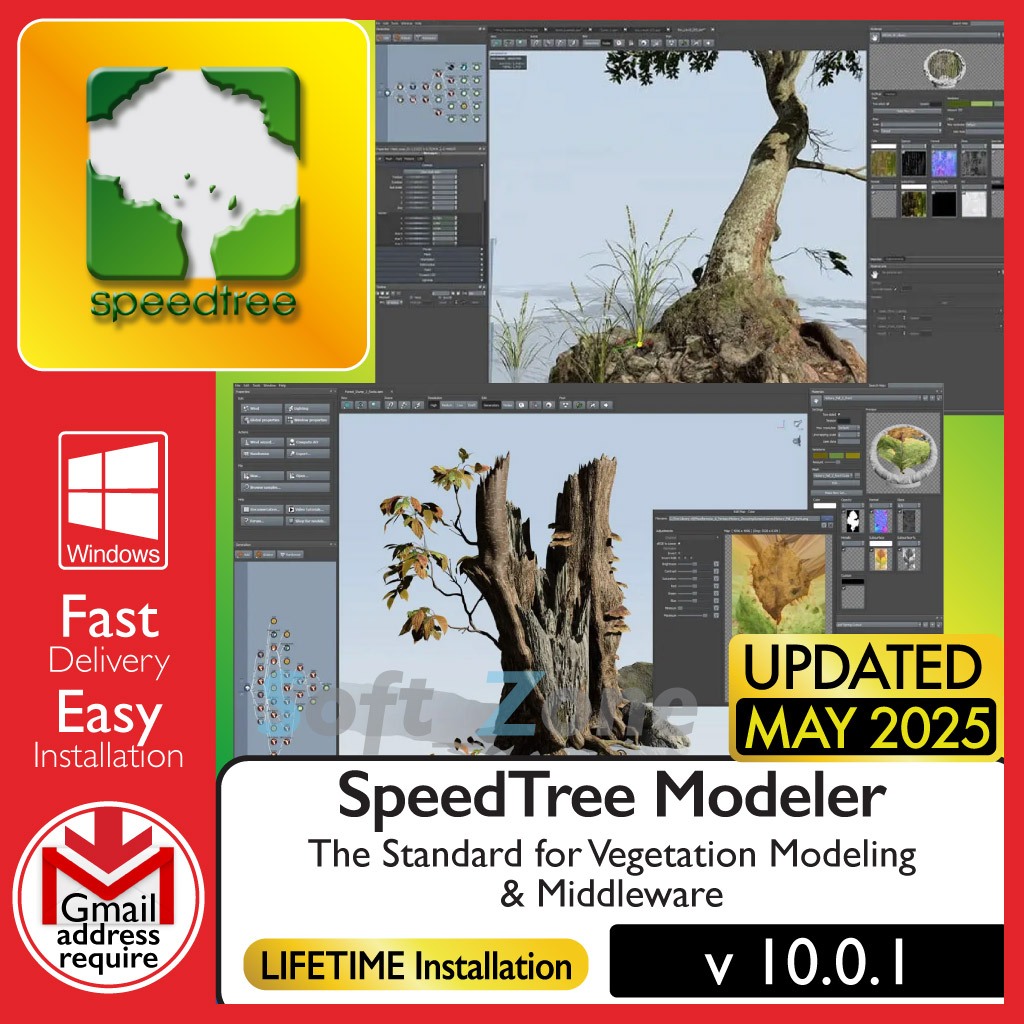 SpeedTree Modeler 10.0.1 - The Std for Vegetation Modeling & Middleware ...
