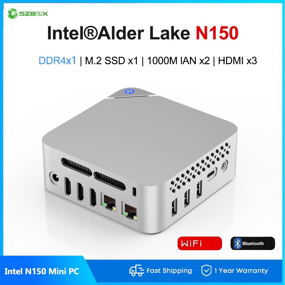 Intel Twin Lake N150 Mini PC DDR4 16GB 512GB RAM Windows 11 Pro WiFi5 ...