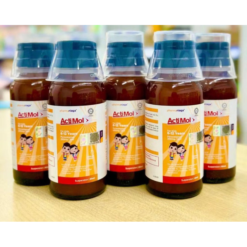 Pharmaniaga Actimol Paracetamol Suspension For Kids 250MG/5ML (60ML ...
