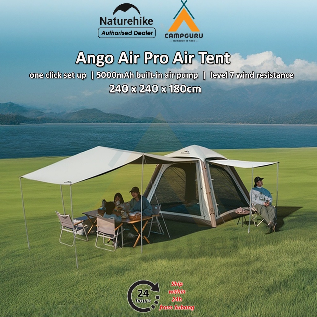 Naturehike ANGO AIR PRO Inflatable Air Tent 5000mAh Built in Air Pump Fast Build With Extended ...