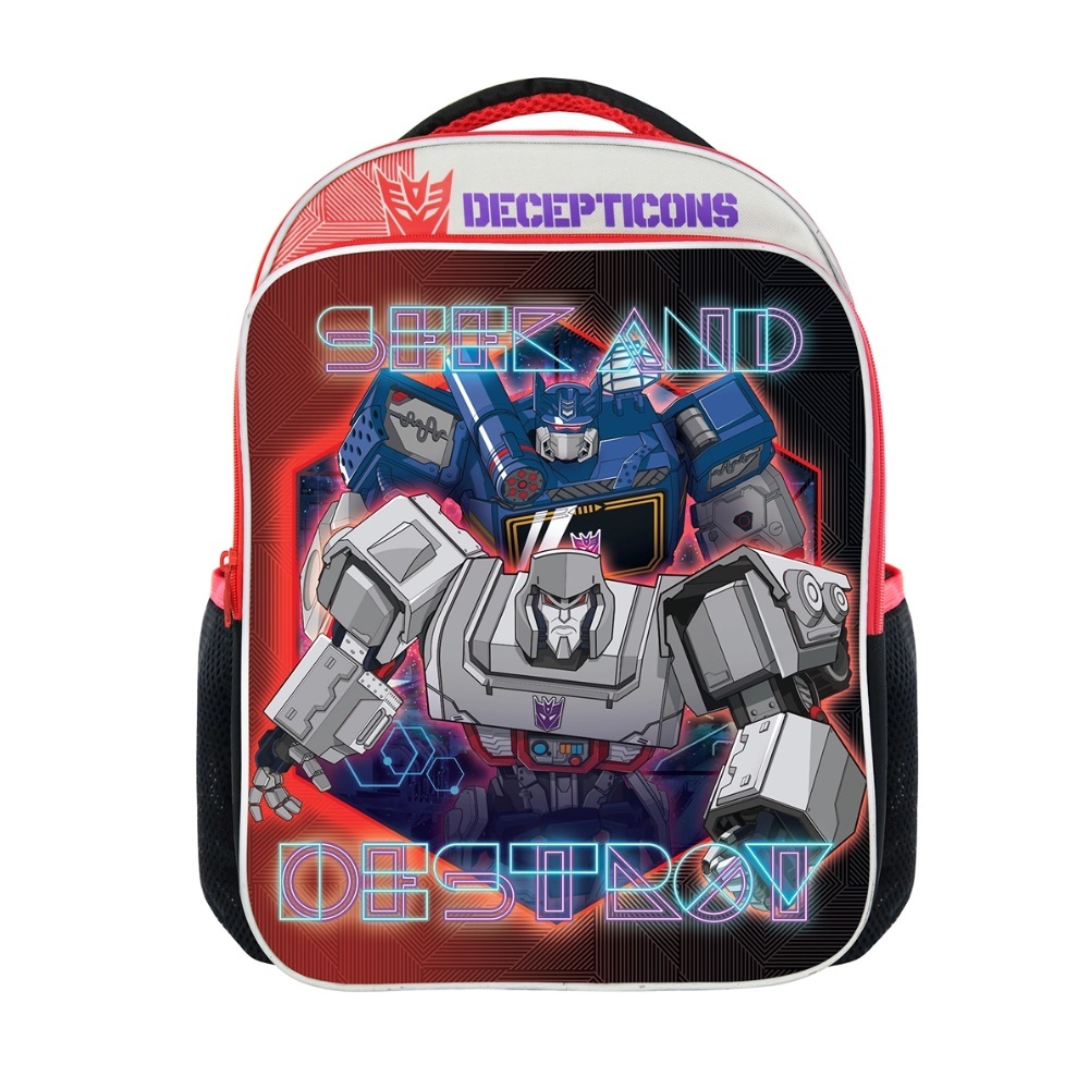Transformers Decepticons Children Primary School Bag With Front Zipper ...
