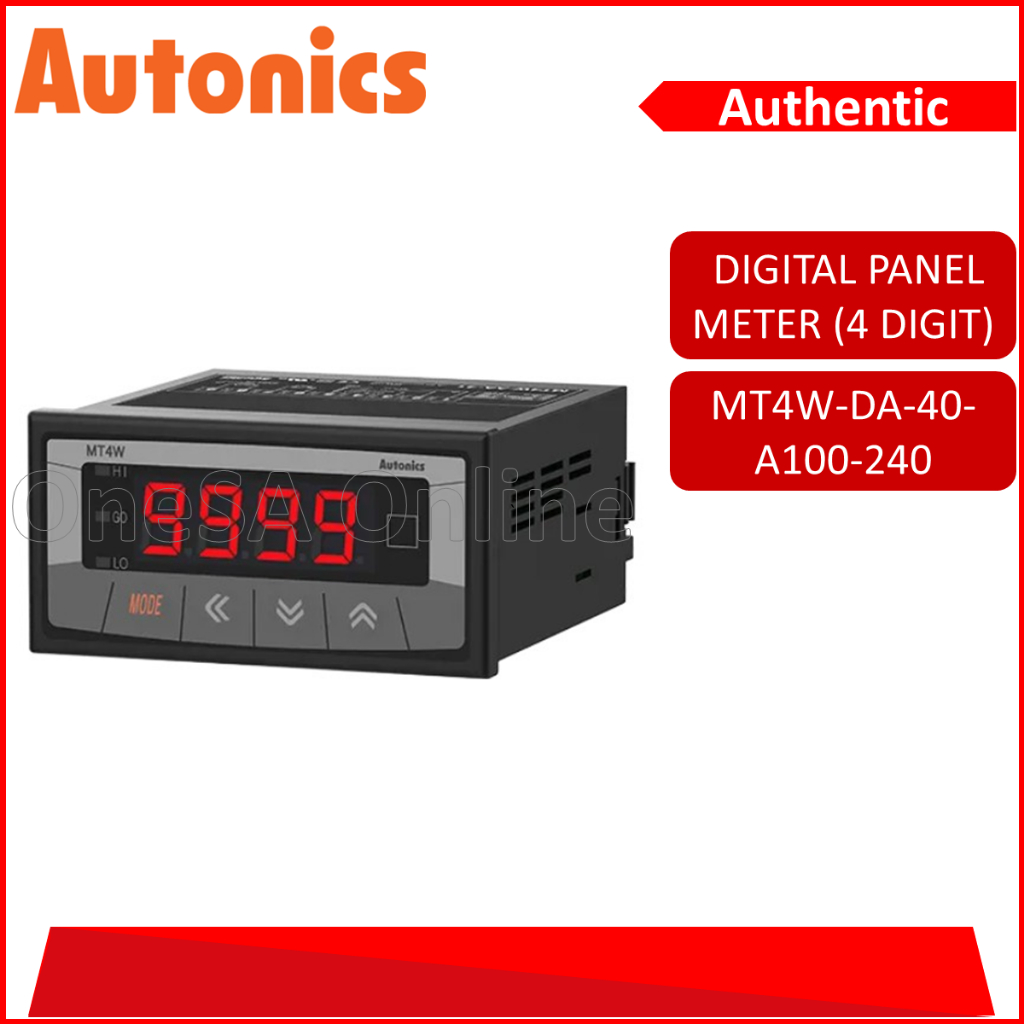 AUTONICS DIGITAL PANEL METER (4 DIGIT)AC100-240V(MT4W-DA-40-A100-240) | Shopee Malaysia