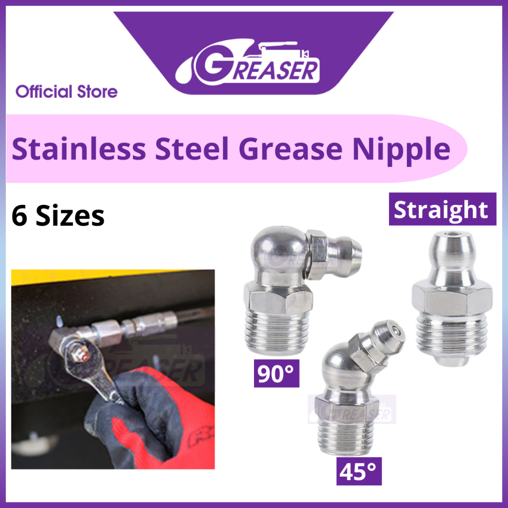 Stainless Steel M6 M8 M10 1/8" Grease Nipple Grease Fitting (Straight ...