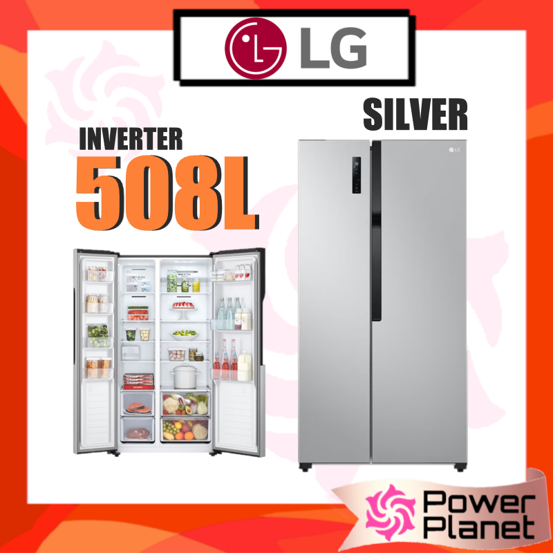 LG 508L Side by Side Fridge Inverter ( No frost ) Silver Finish GC-B507PQAM / Gold Finish GC ...