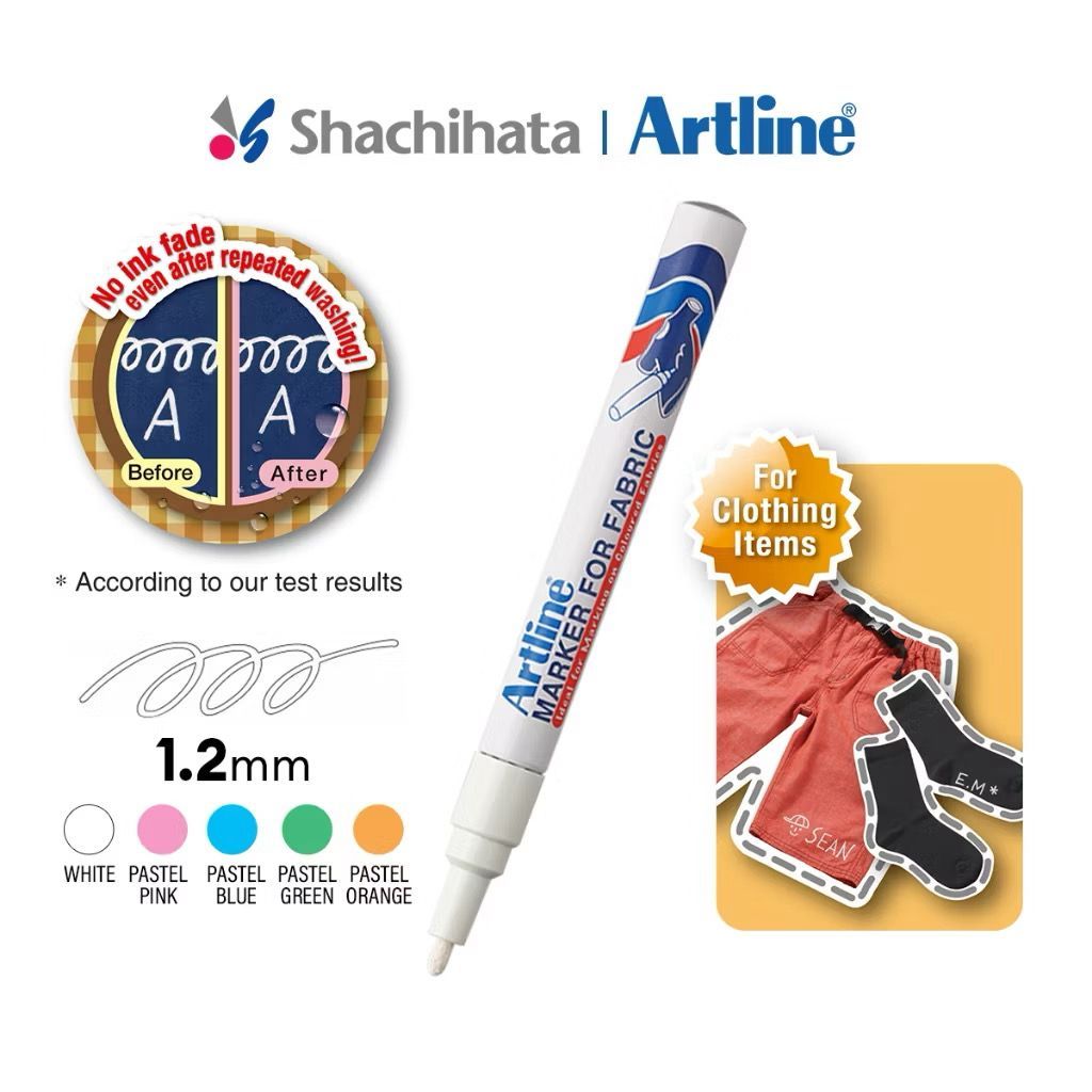 Artline White Laundry Marker for Fabric (EKC-1) | Shopee Malaysia