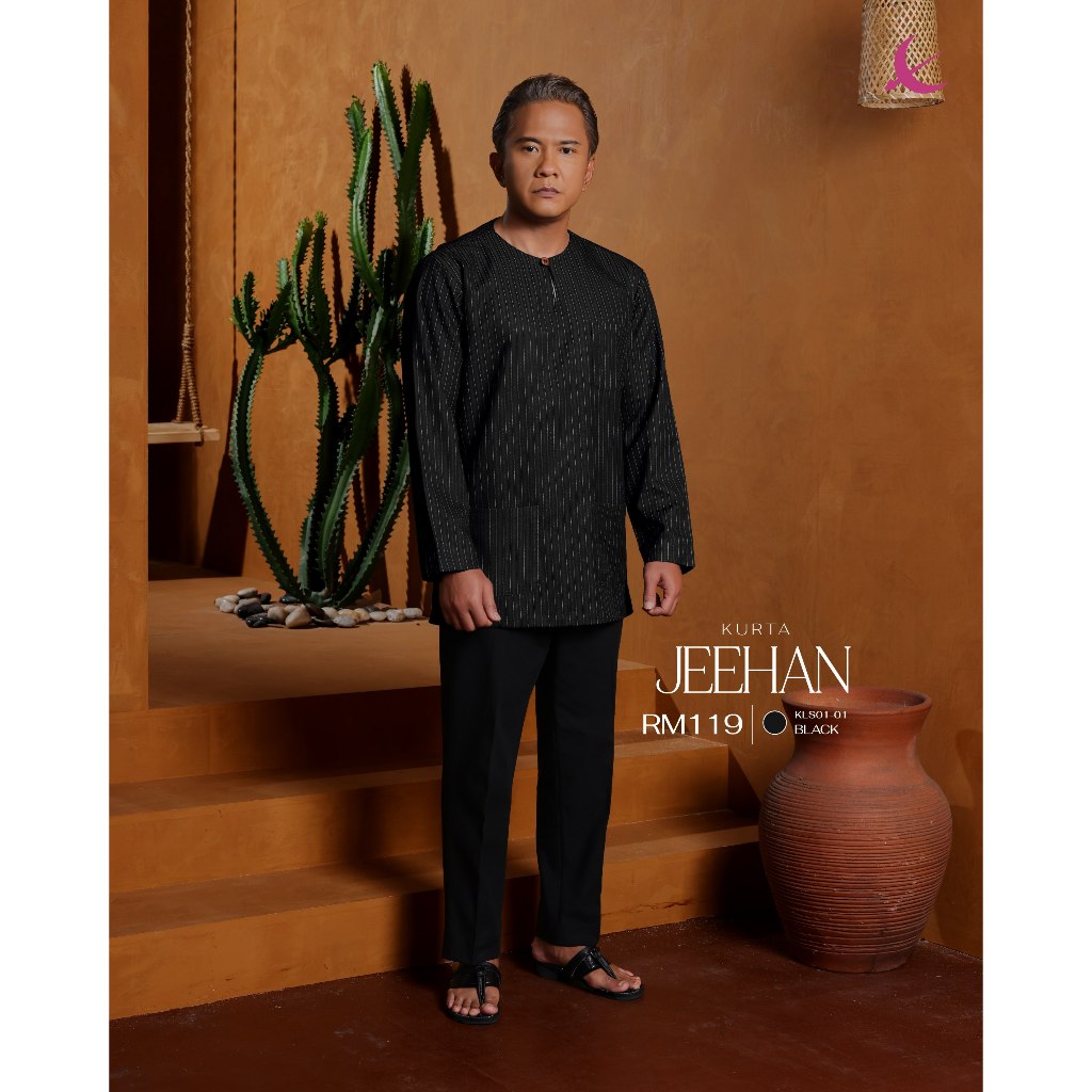 KURTA JEEHAN ELRAH EXCLUSIVE 2025 CATALOGUE BLACK | BLUE 🌟 LOOSE FIT | Shopee Malaysia