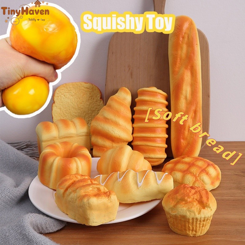 Squeeze Toy Simulation Food Big Squishy Stress Relief Toy Bread ...