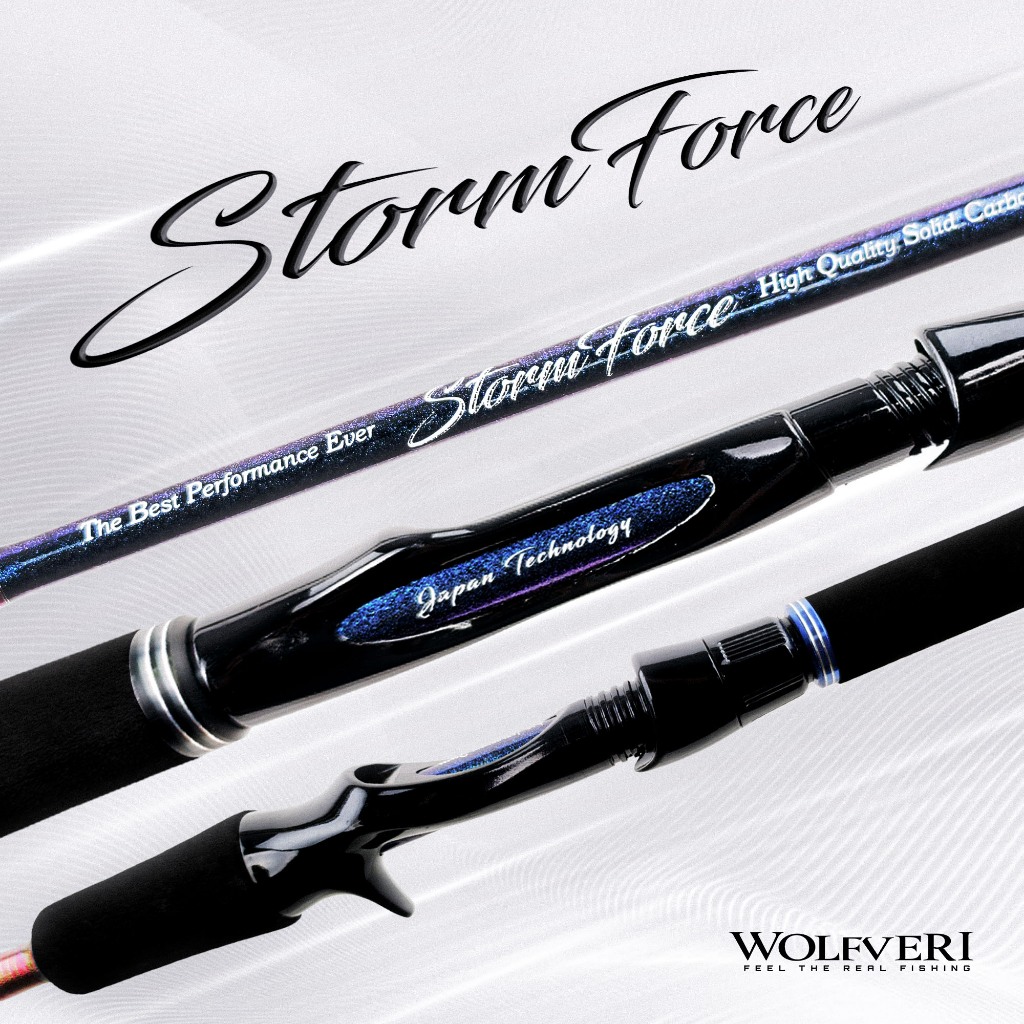 WOLFVERI - STORM FORCE - SOLID CARBON - 1 SECTION / 1.5 SECTION JIGGING ...