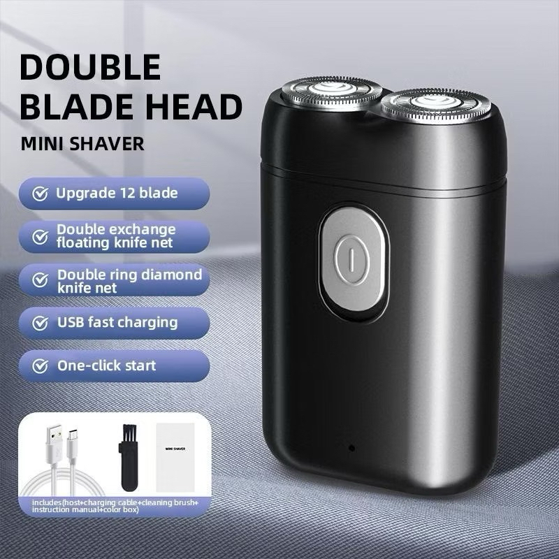 Portable Mini Electric Shaver Washable Beard Trimmer Men Shaver Usb ...