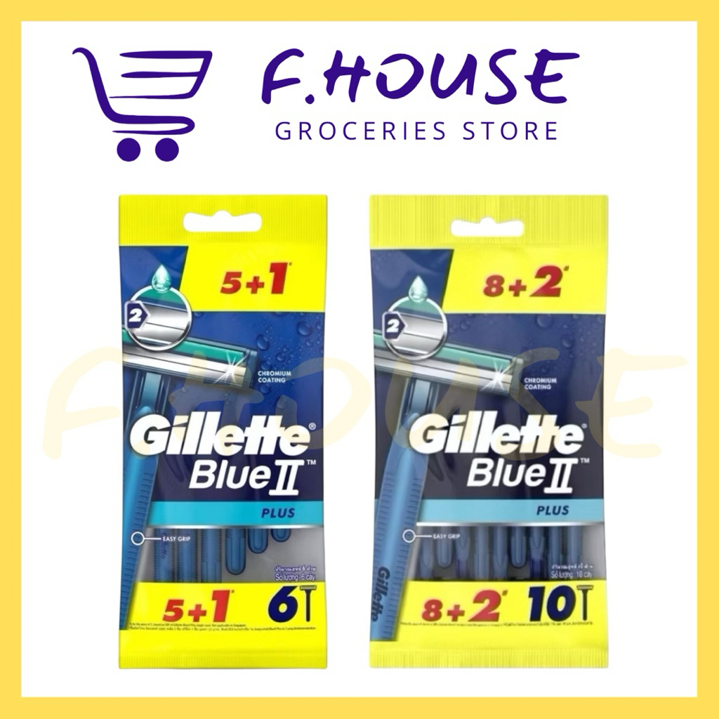 Gillette Blue II Plus Disposable Razors (5+1)/(8+2) | Shopee Malaysia