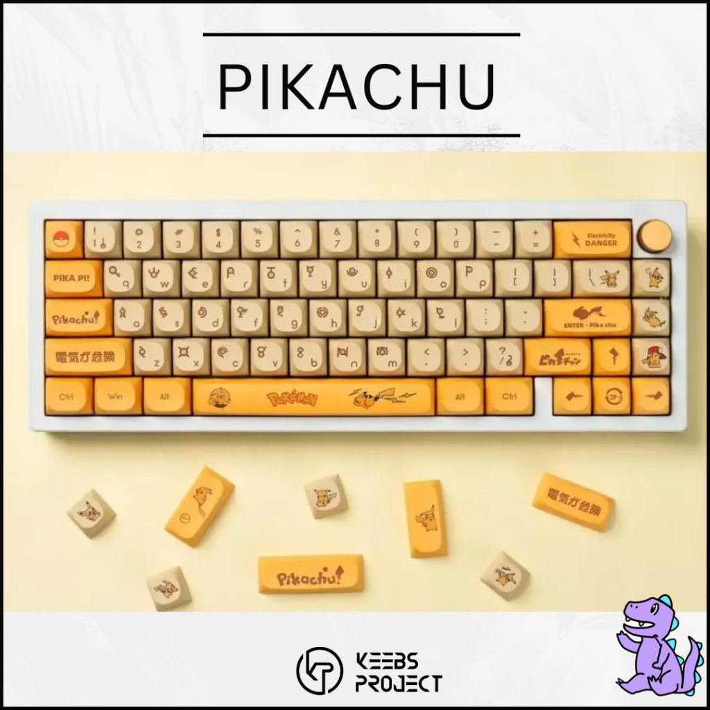 [READY STOCK] Pokemon Pikachu Anime MA Keycaps PBT for Mechanical ...