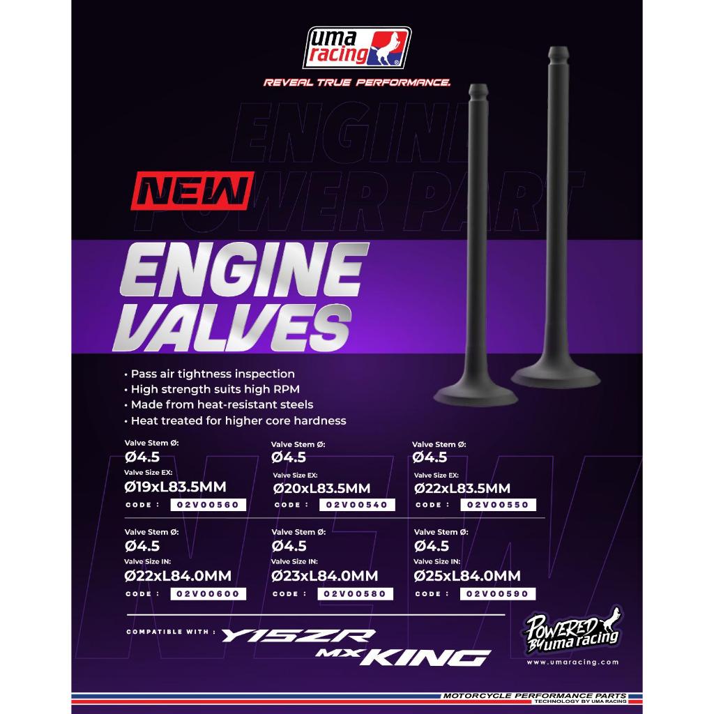 VALVE UMA RACING Y15 LC 19MM 20MM 22MM 23MM 25MM (2PC) 135LC LC135 ...