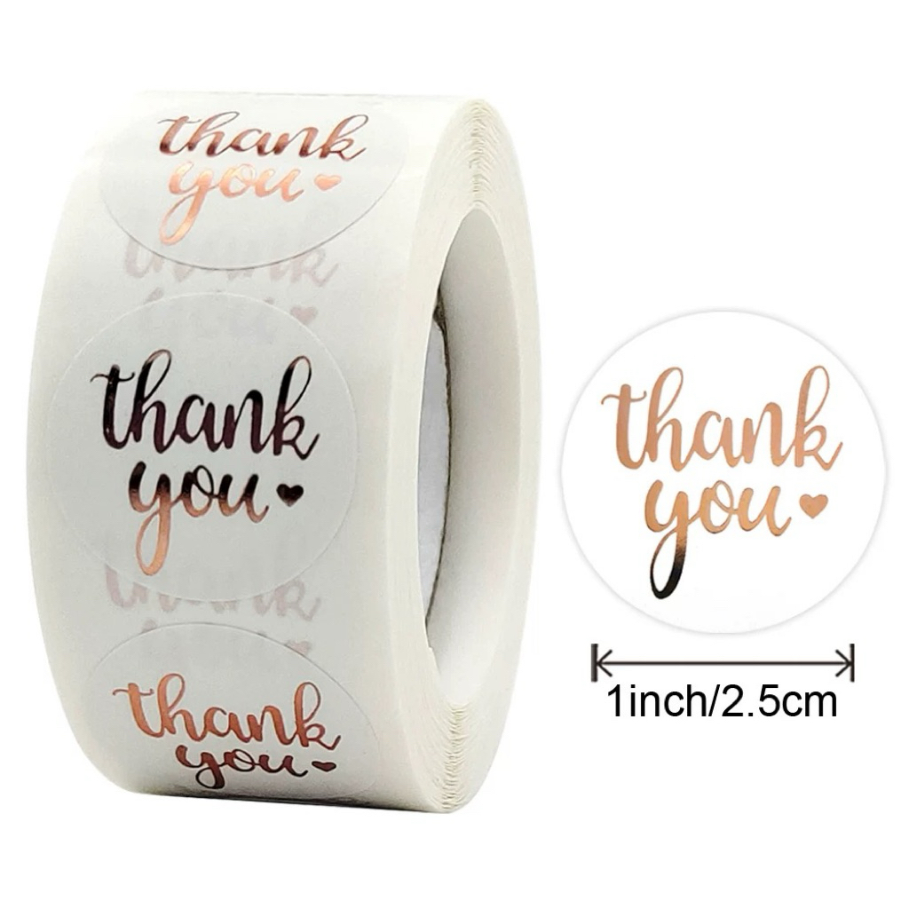 [Mamalove] 500pcs/Roll Thank You Sticker Seal Tape Label Sticker Food ...