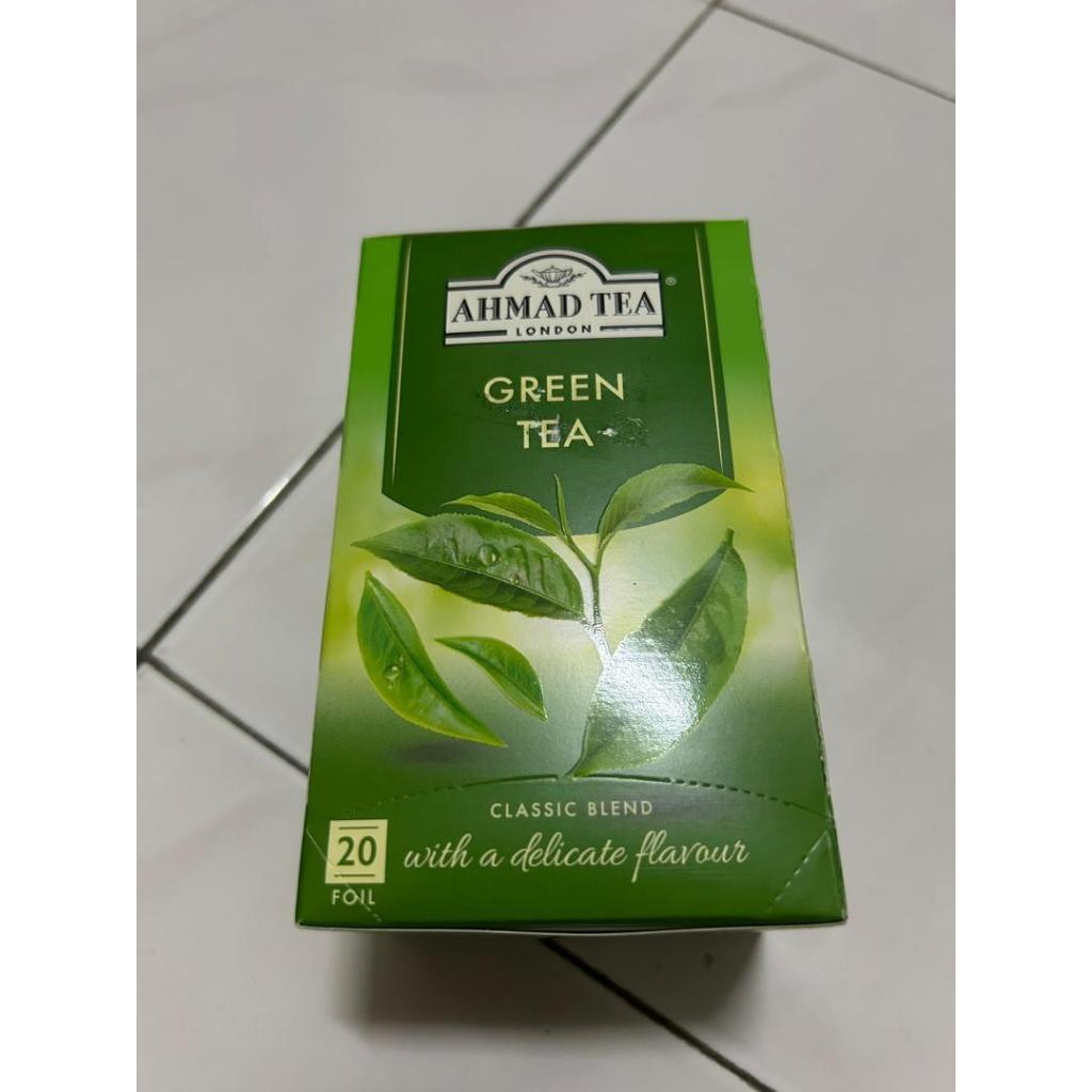 Ahmad Tea London Green Tea Classic Blend Delicate Flavour 20 Foil Teh ...