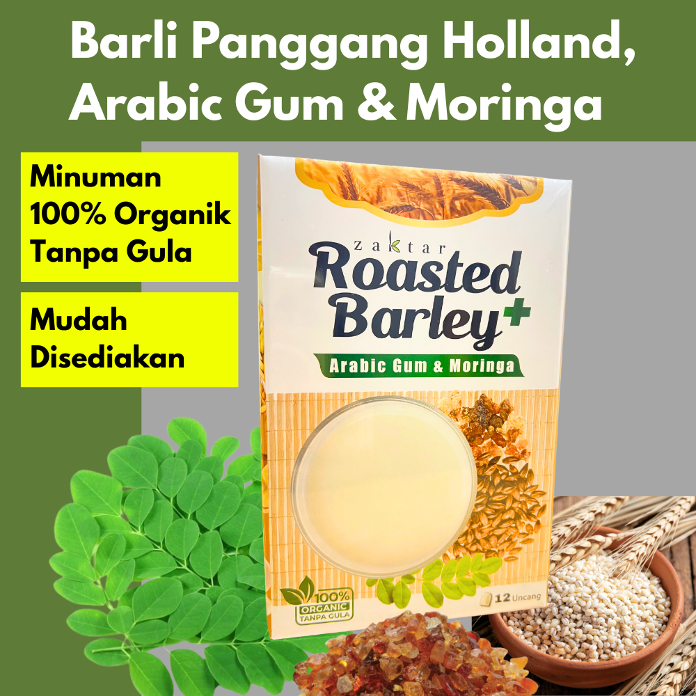 Minuman Barli Panggang + Arabic Gum + Moringa -100% Tanpa Gula ...
