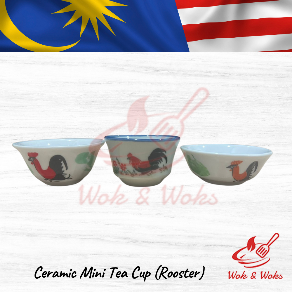Ceramic Mini Tea Bowl Cup / Cawan Mangkuk Teh Mini Seramik (Rooster ...